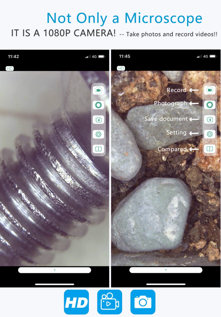 Wireless Digital Microscope Handheld USB HD Inspection Camera with ...